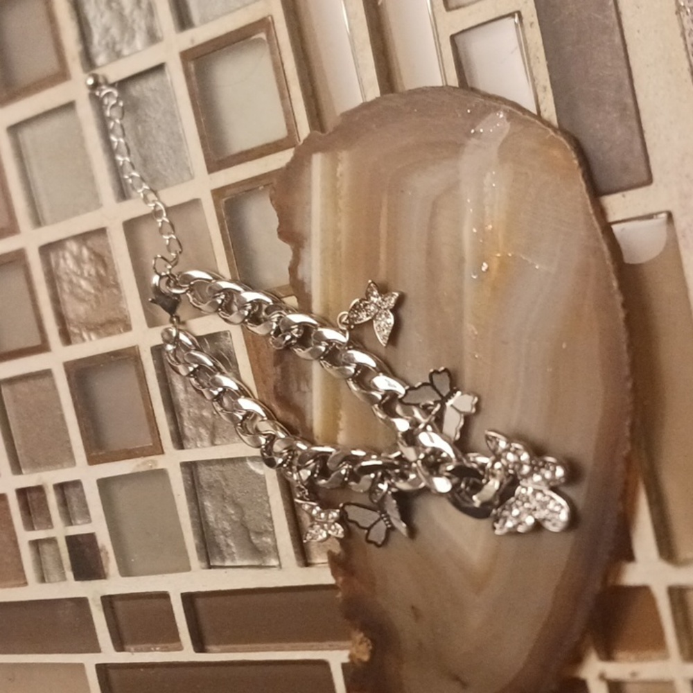 Butterfly Chain Bracelet - Gem